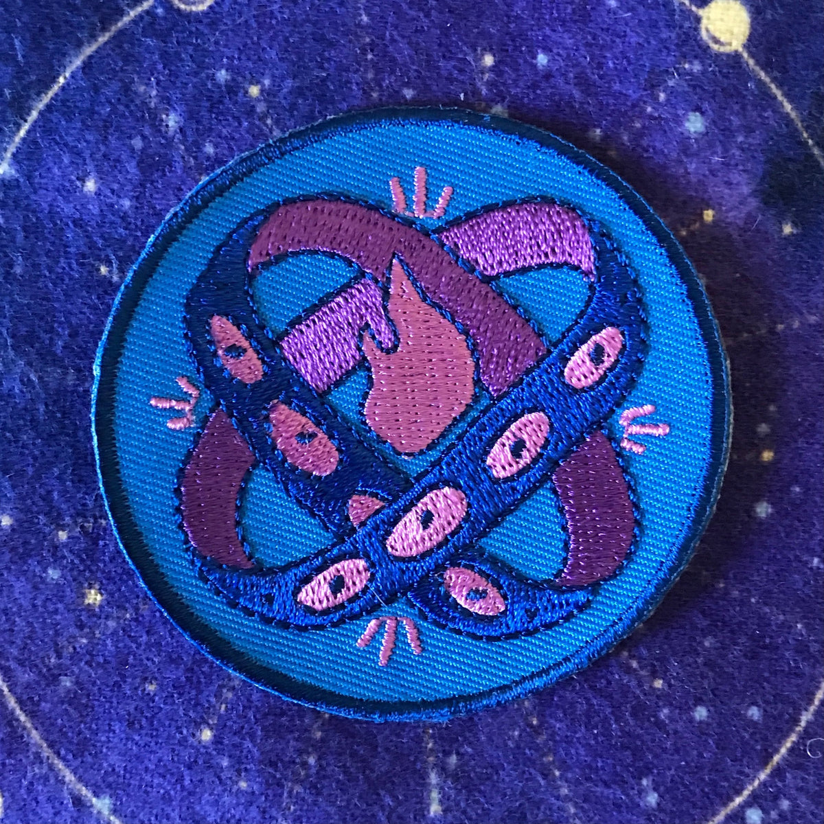 Blue Ophanim Patch — Big Whale Consignment