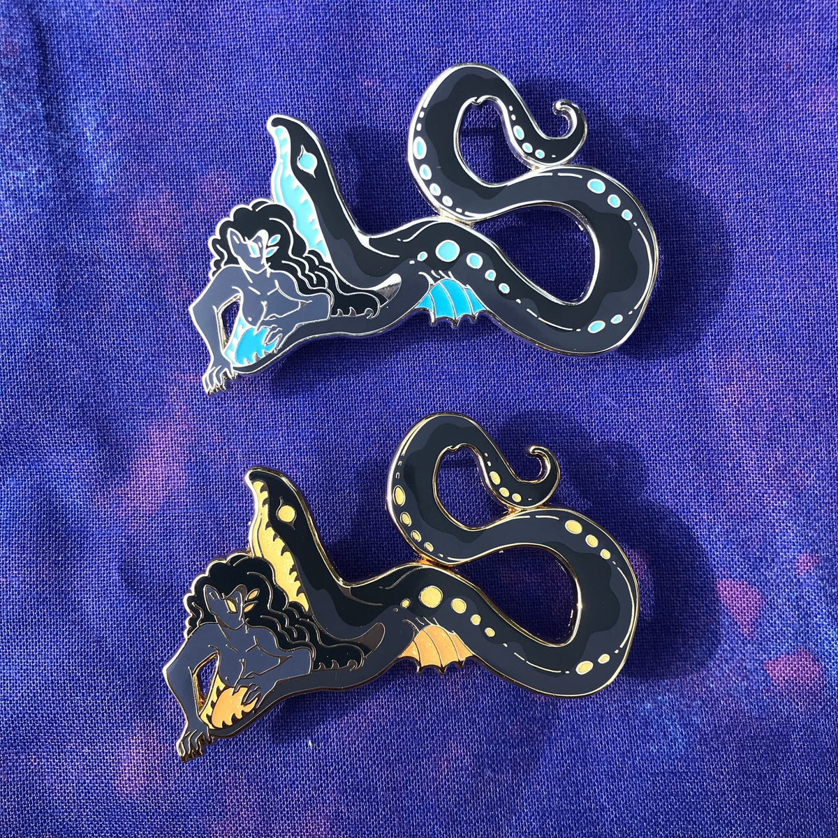 Gulper Eel Mermaid Pin — Big Whale Consignment