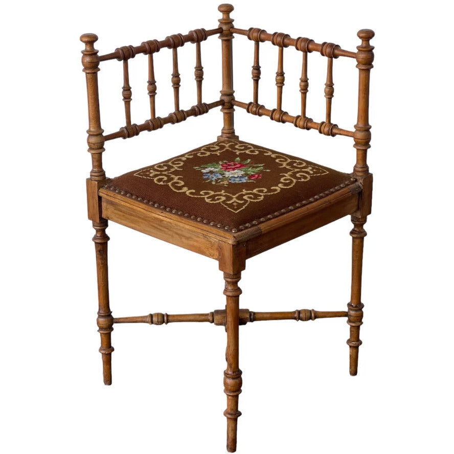 Antique Gilded Corner Chair — Big Whale Consignment