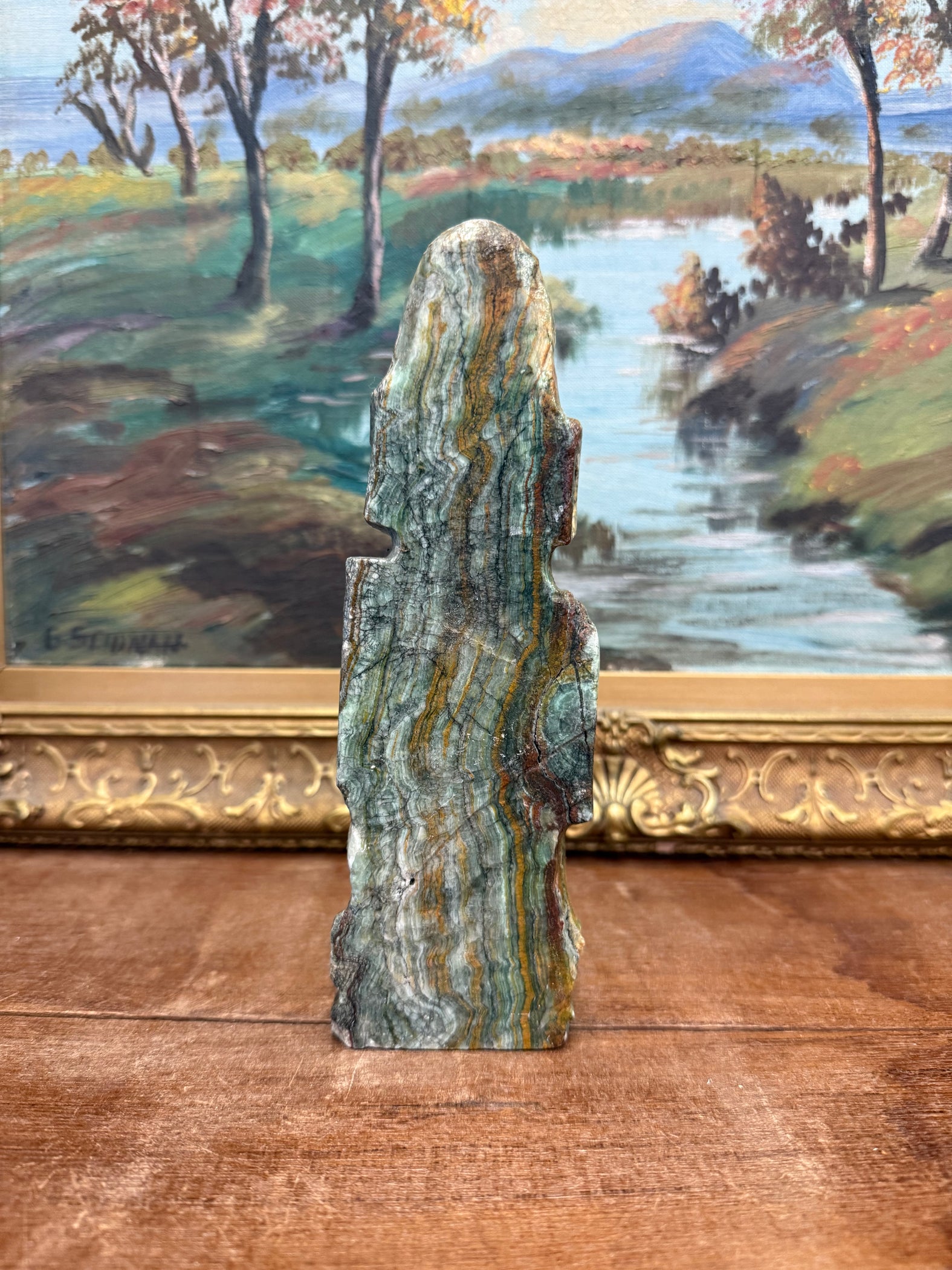 Hand-Carved possibly Onyx Stone Statue - Unique Tribal-Inspired Figuri ...