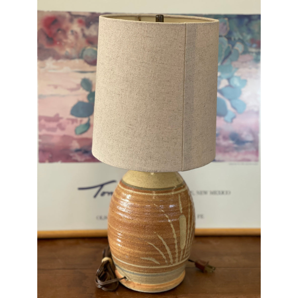Vintage Ceramic Lamp with Shade — Big Whale Consignment