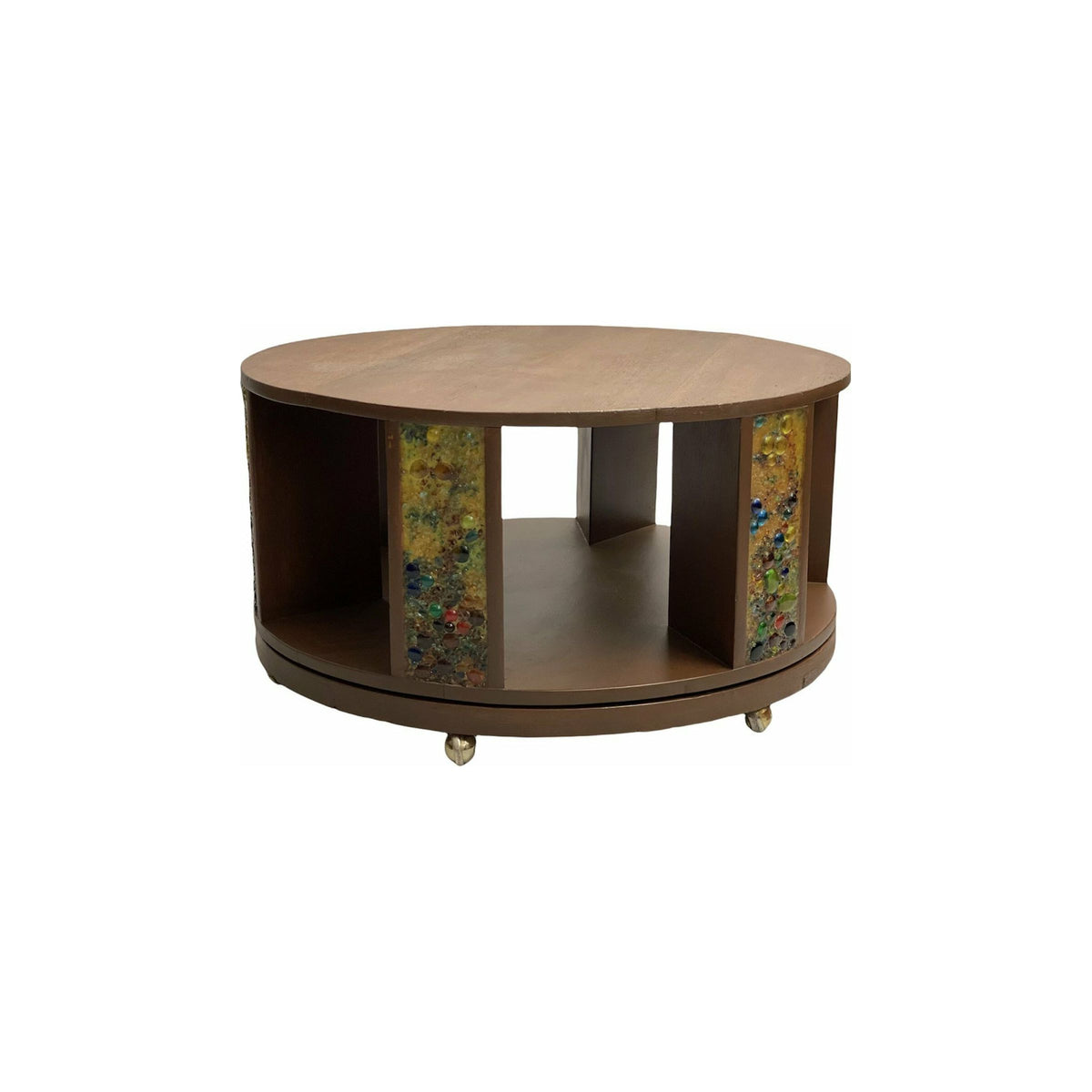 Vintage Mid Century Modern Rotating Coffee Table — Big Whale Consignment